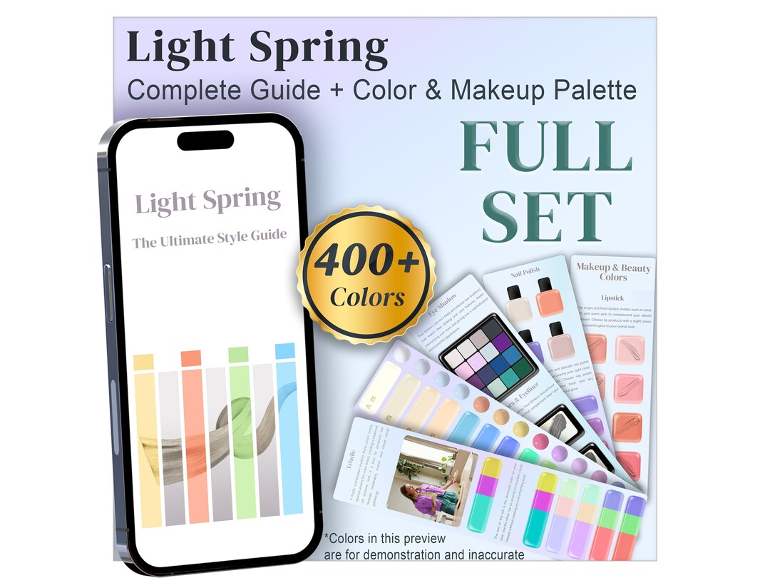 Light Spring Color Guide & Palette, Light Spring Colour Palette Makeup ...