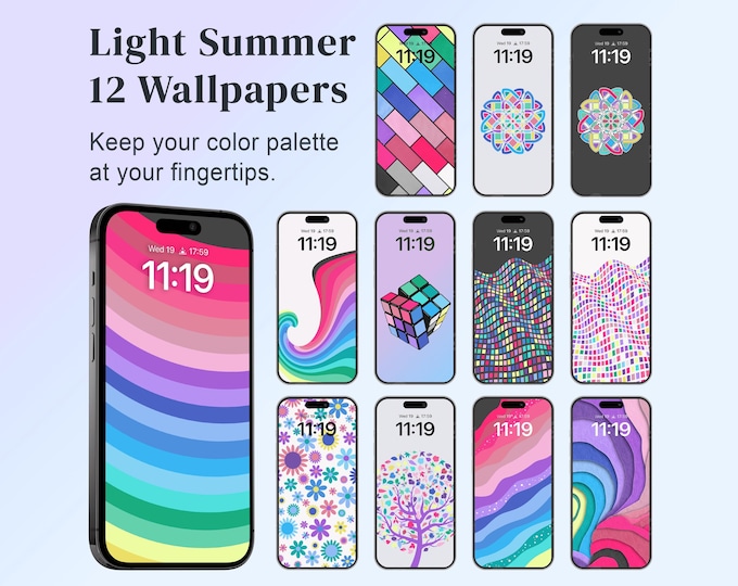 Light Summer Seasonal Color Palette Wallpapers | Color Analysis Colour ...
