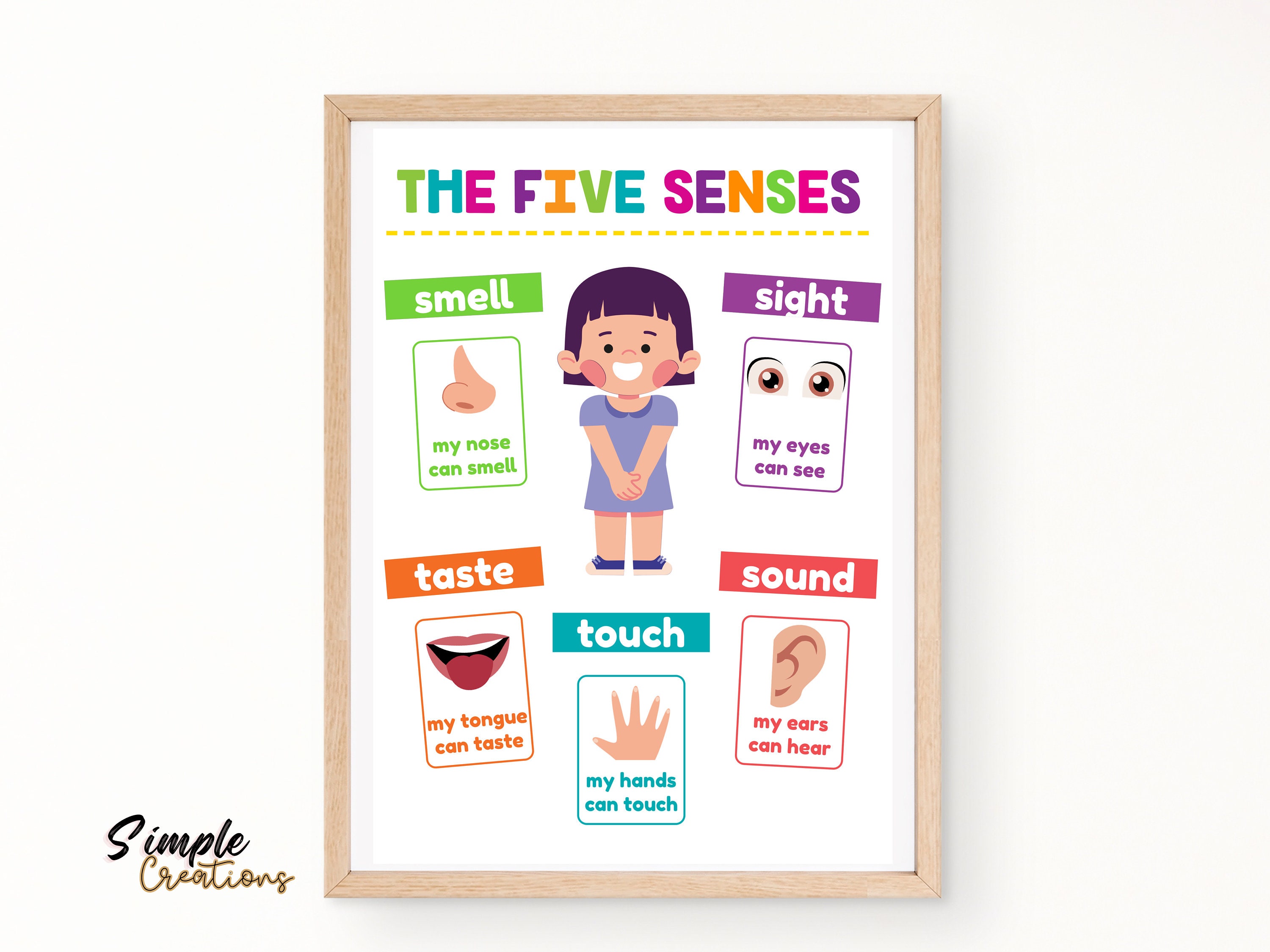 Science Educational Posters Homeschool Teaching Chart Colorful Rainbow ...