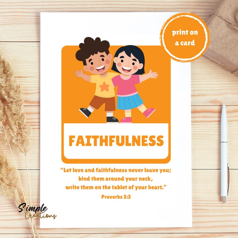Fruit of the Spirit Cards, Poster, Homeschool Prints, Kids Bible Verse ...