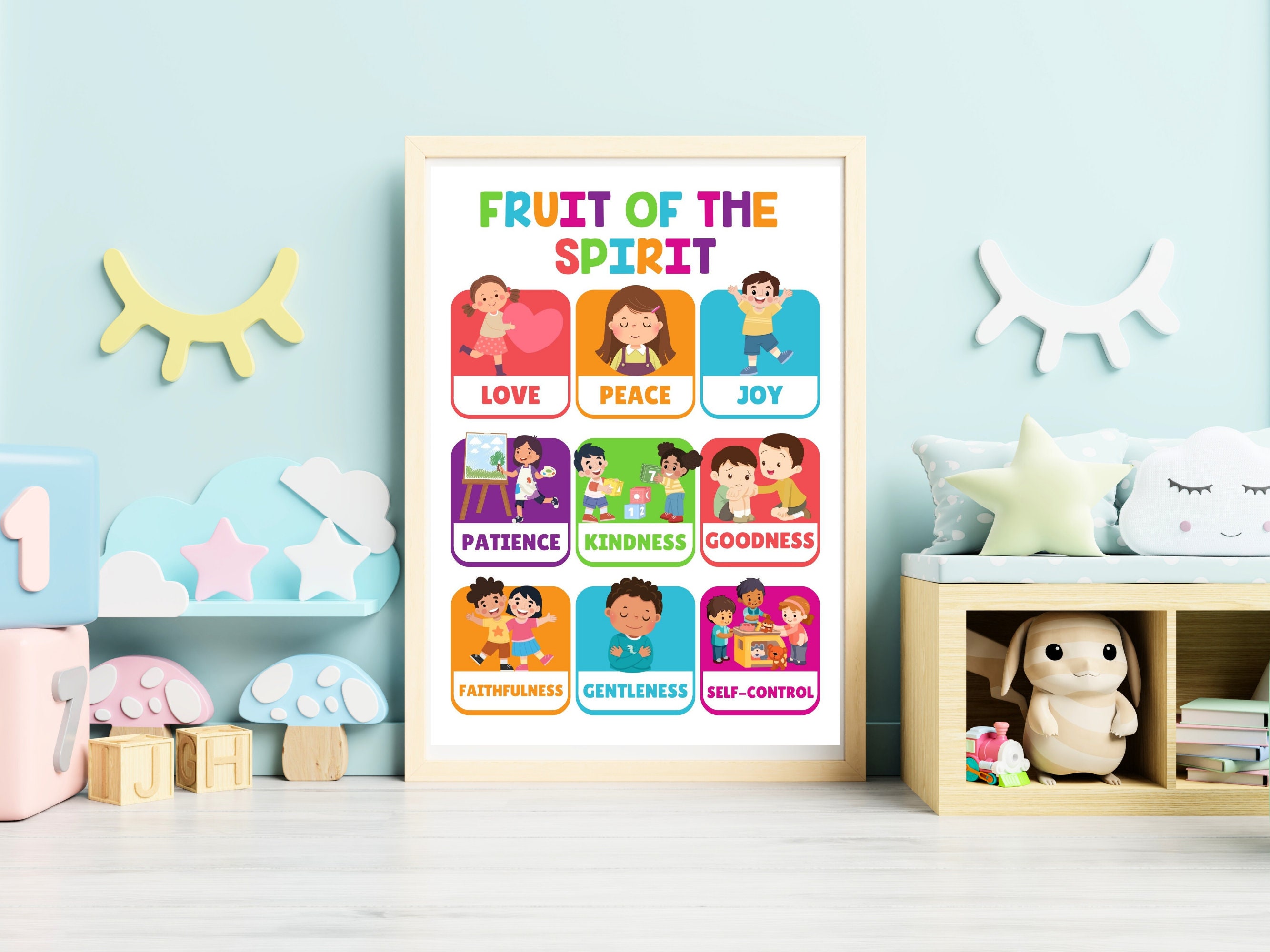 Fruit of the Spirit Poster, Homeschool Prints, Kids Bible Verse ...