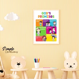 God's Promises Poster, Homeschool Prints, Kids Bible Verse, Scripture ...