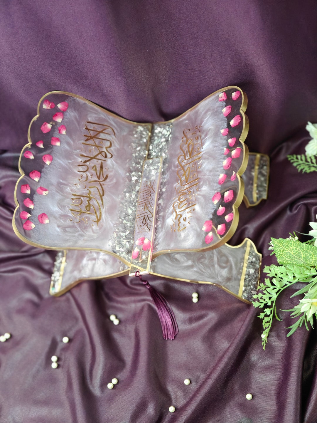 Resin Quran Holder, Book Holder, Resin Book Stand, Handmade ...