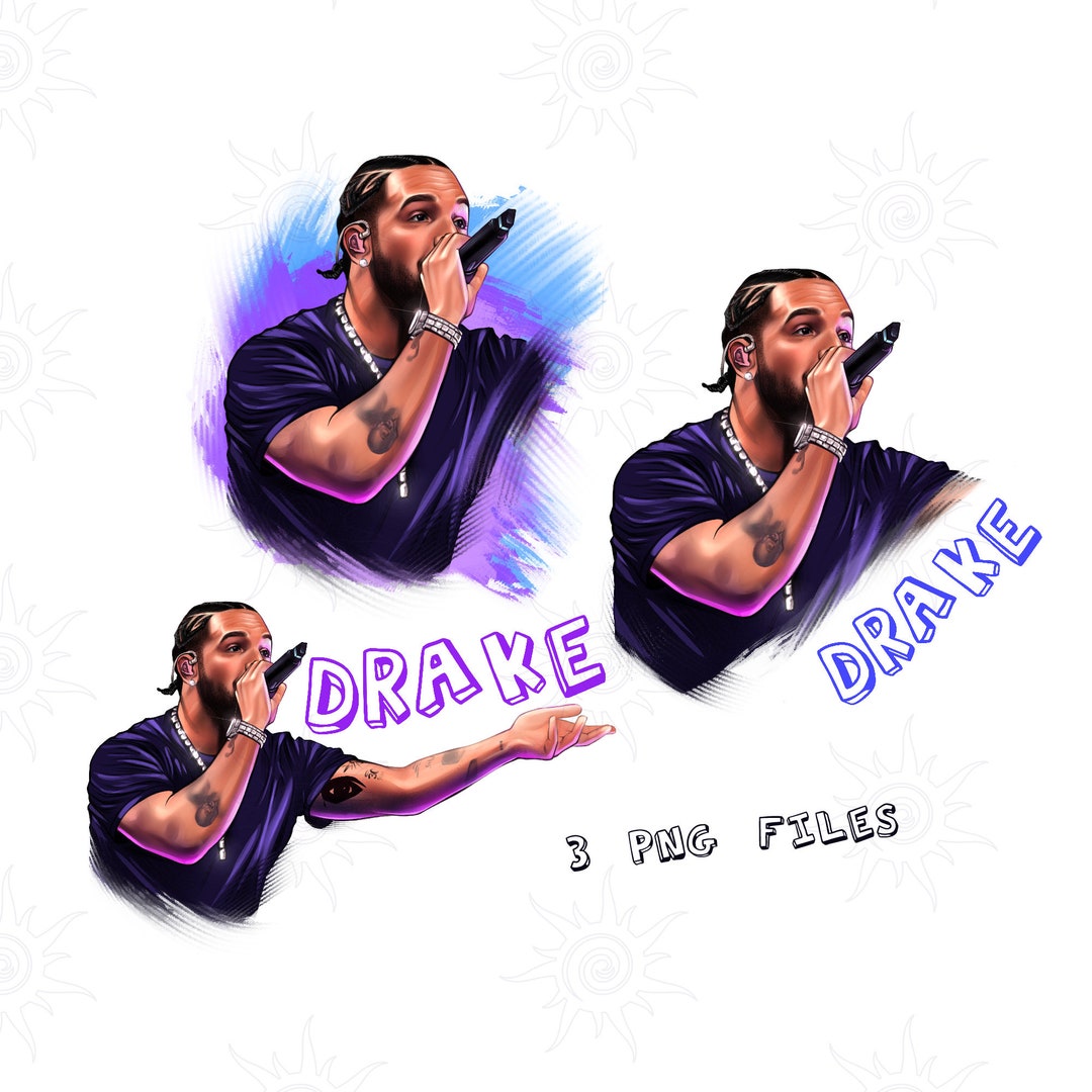 Bundle of 3 Drake PNG, It's All a Blur Tour Merch Design, Digital PNG ...