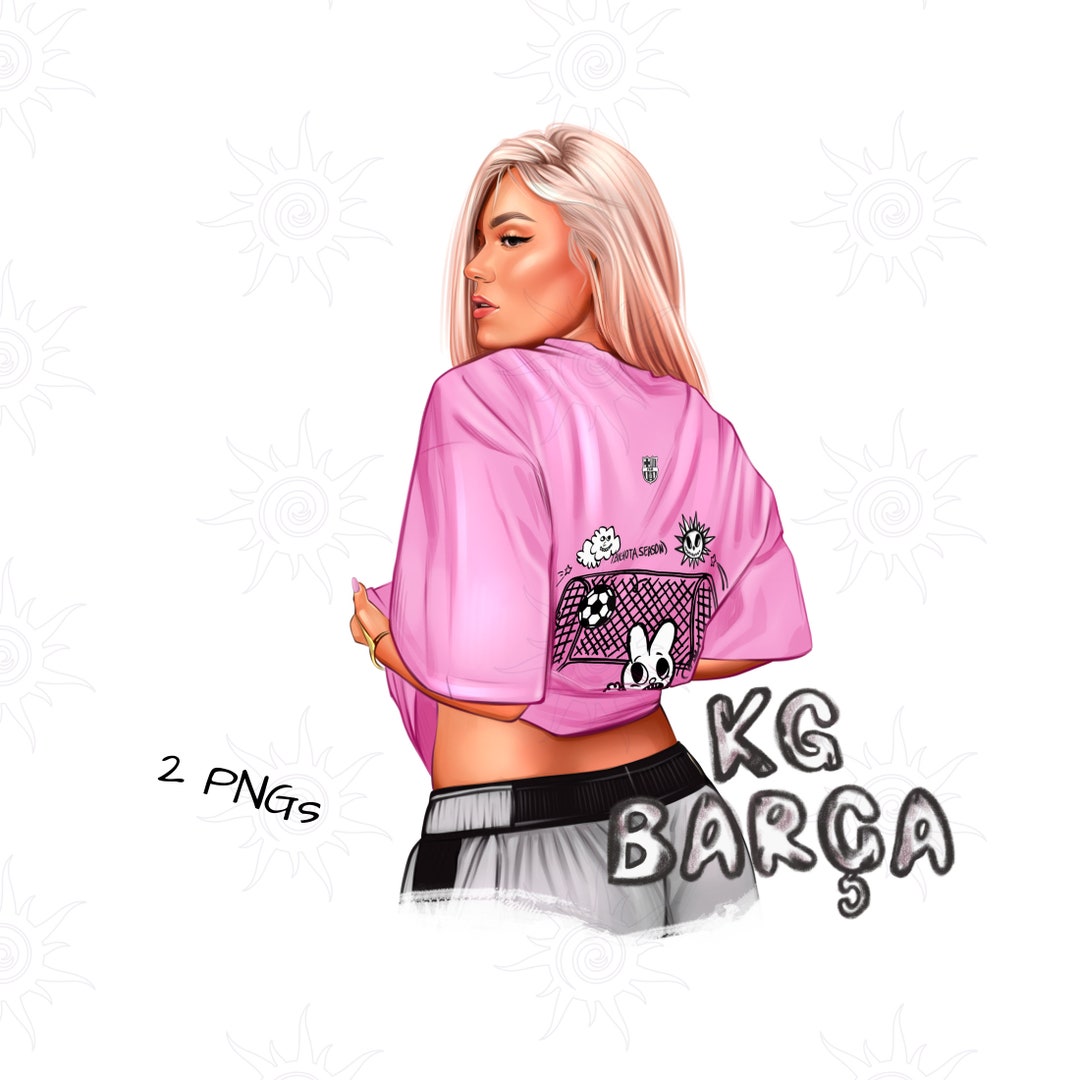 Karol G FC Barcelona PNG dessins en sublimation dessinés à la main ...
