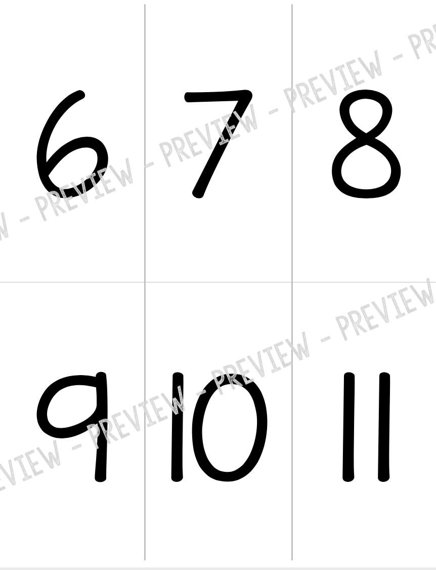 Number and Quanitity Flash Cards 0 to 15 - Etsy