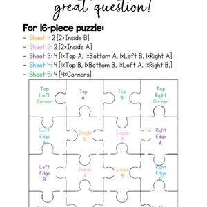 Puzzle Piece Template - Etsy