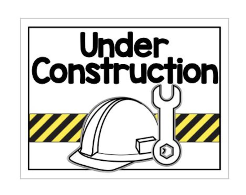 Under Construction Sign - Etsy