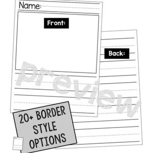 Lined Paper, Draw & Write Graphic Organizers - Etsy