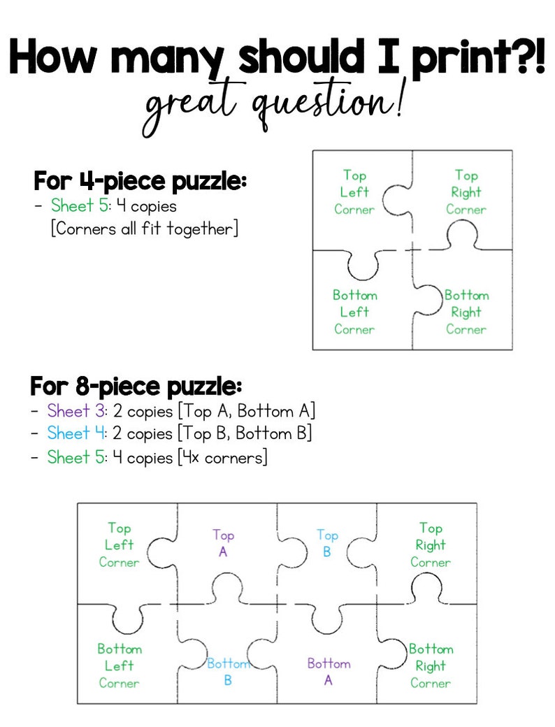 Puzzle Piece Template - Etsy