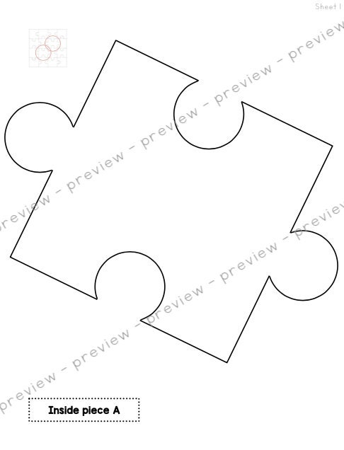 Puzzle Piece Template - Etsy