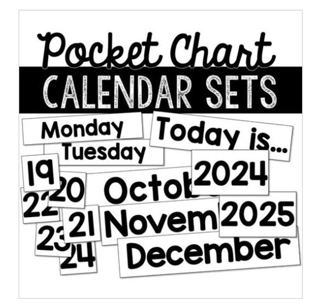 Pocket Chart Calendar Set - Etsy