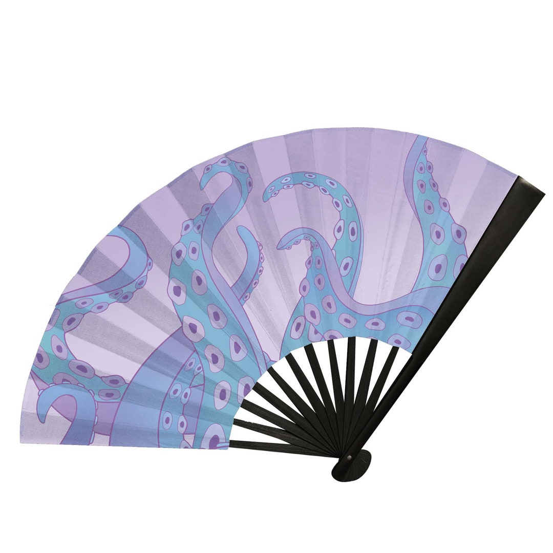 Candy Tentacles Folding Fan | Festival Fan | Rave Fan | Spicy Anime ...