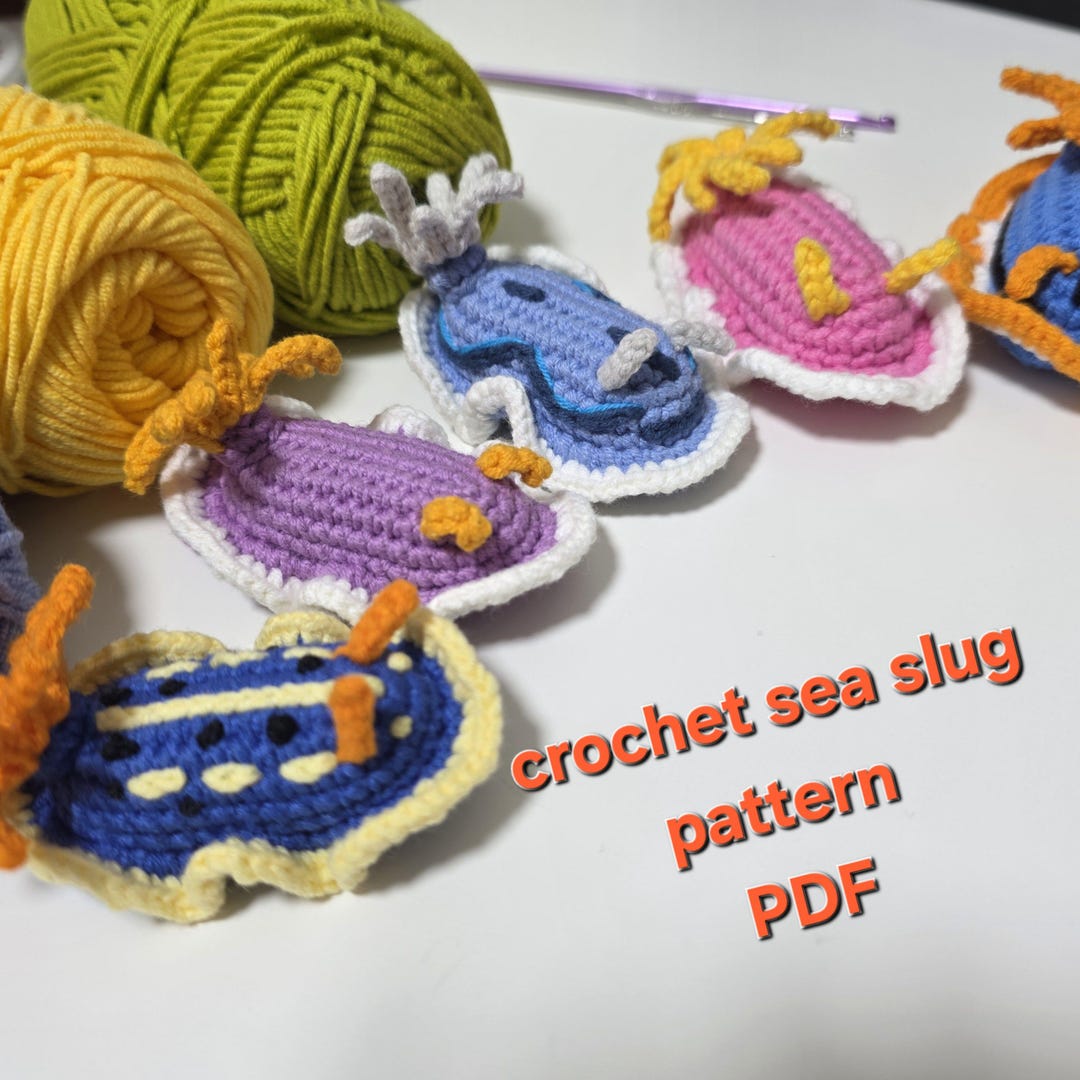 Crochet Sea Slug PDF Pattern [US Terminology] - Etsy