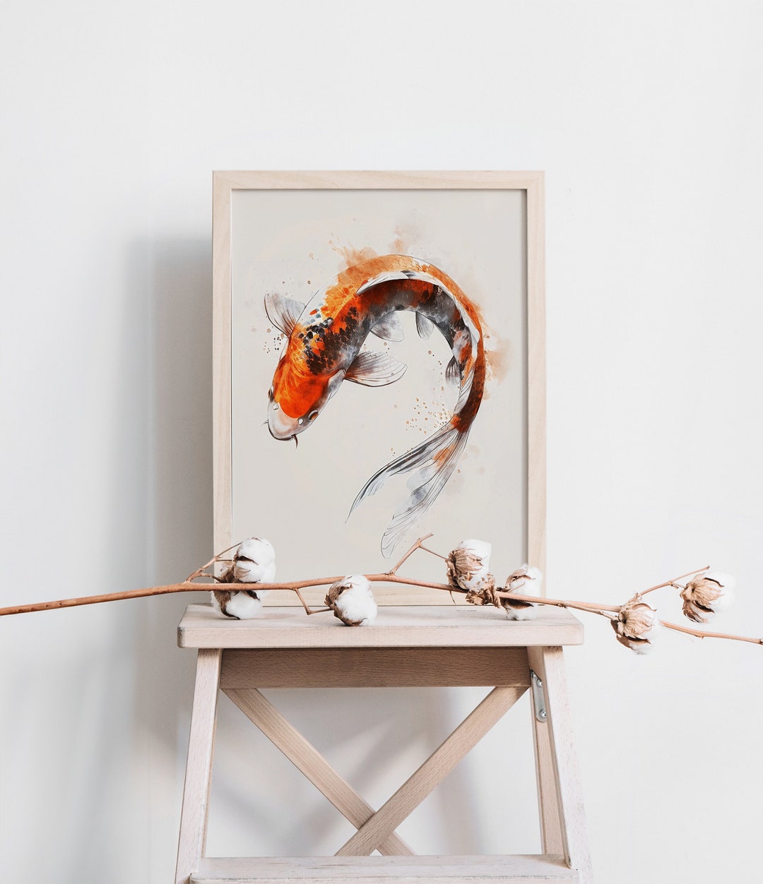 Koi Fish Wall Art, Koi Print, Koi Poster, Japanese Koi, Oriental Art ...