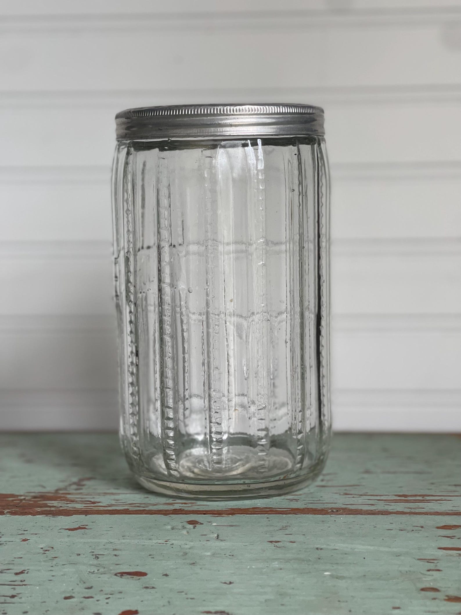Vintage Hoosier Clear Glass Coffee Jar - Kitchen Canister - Coffee Bar ...