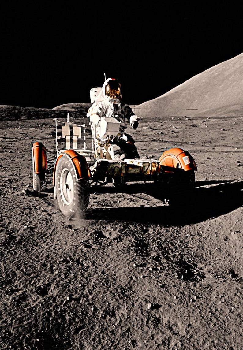 Eugene Cernan Driving the Moon Buggy Apollo 17 Photo Magnet 3"x5" - Etsy