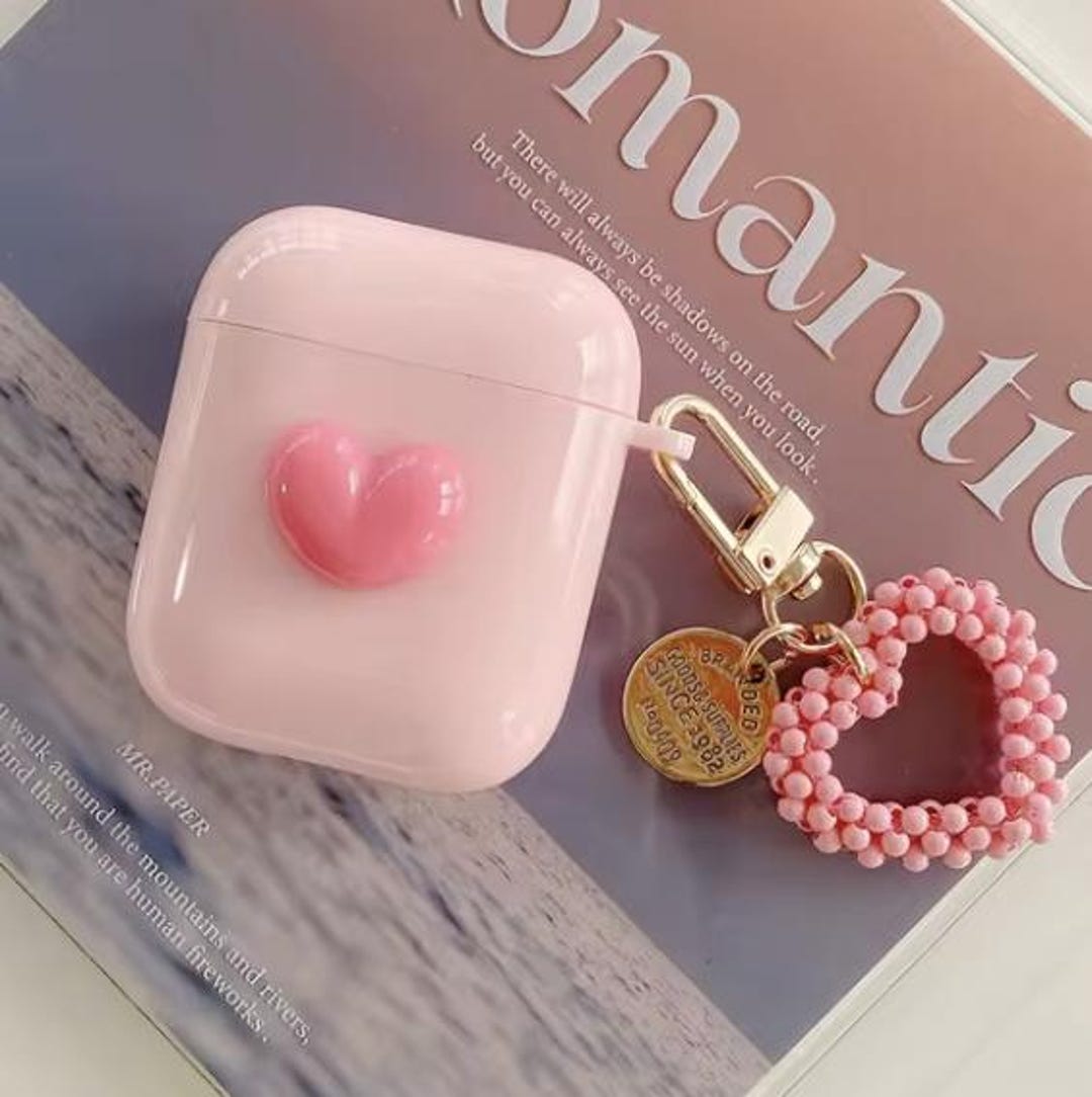 Cute 3D Heart Love Airpods Case, Airpods Pro 2, AirPod 4, Airpods 3 ...