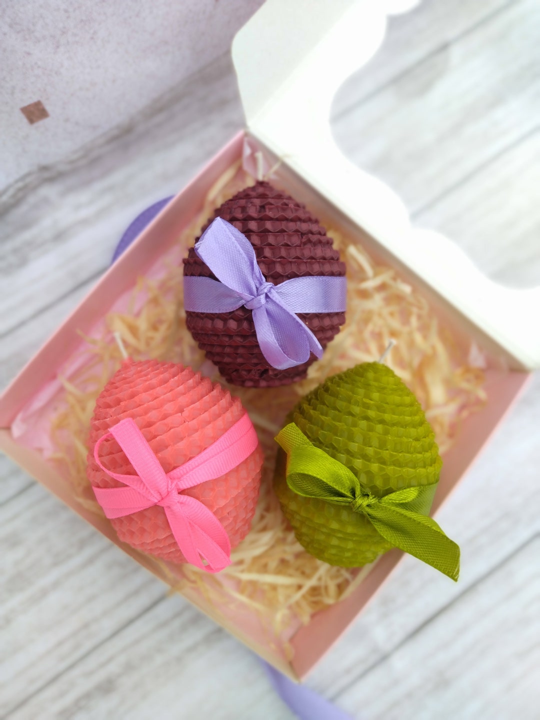 Easter Candle Set of Three Candles Candles for Easter Easter Gift ...