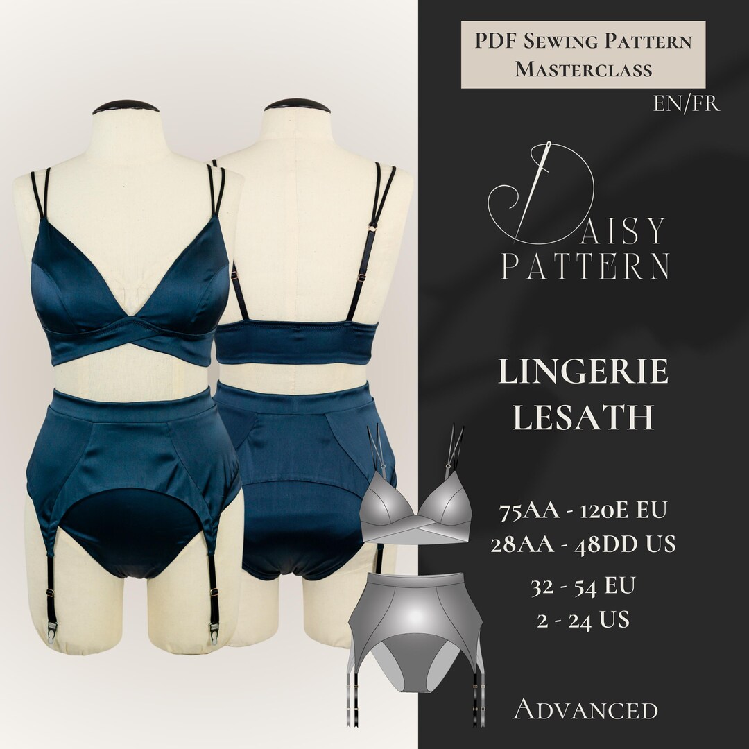 Lesath Lingerie PDF Sewing Pattern Masterclass: Bralette, Corset & High ...
