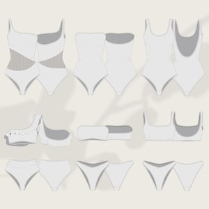 Versatile Swimsuit PDF Sewing Pattern Bundle: Vintage-inspired Designs ...