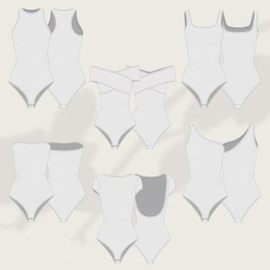 Summer Bodysuit Sewing Pattern PDF Bundle: Women's Sizes 4-24 Us / 32 ...