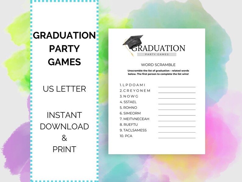 2024 Graduation Games, Graduation Games, Graduation Party Games ...