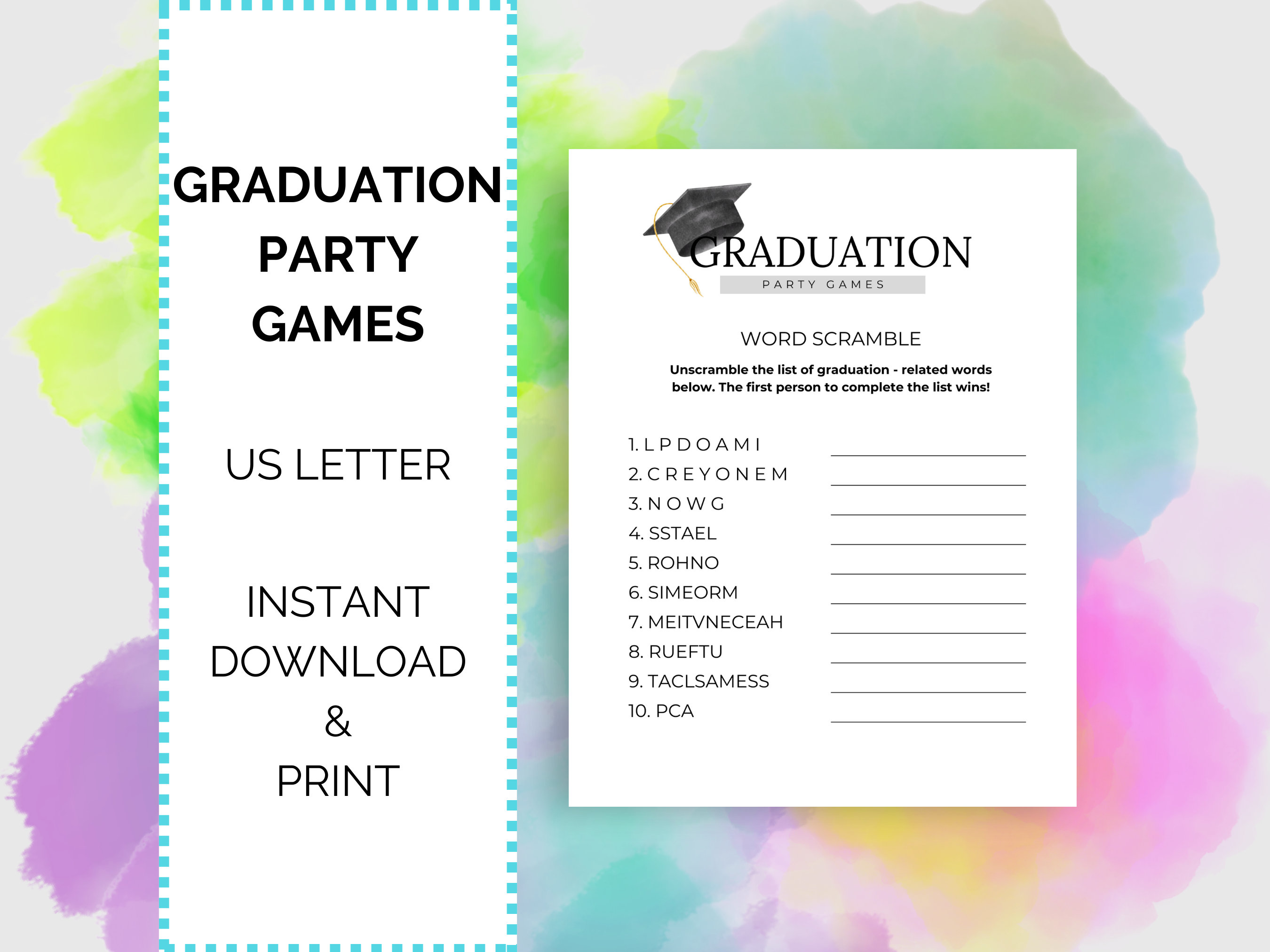 2024 Graduation Games, Graduation Games, Graduation Party Games ...