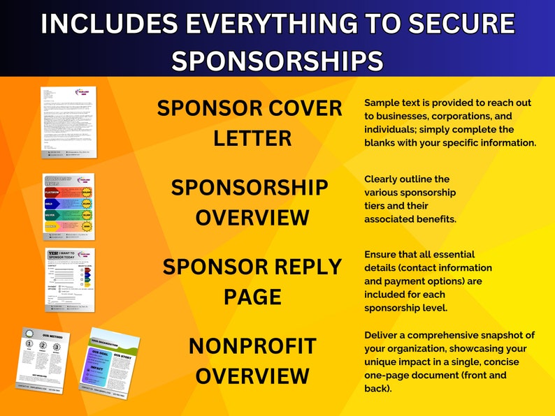 EVENT SPONSORSHIP, Canva Template, Fundraising Event Template, Event ...