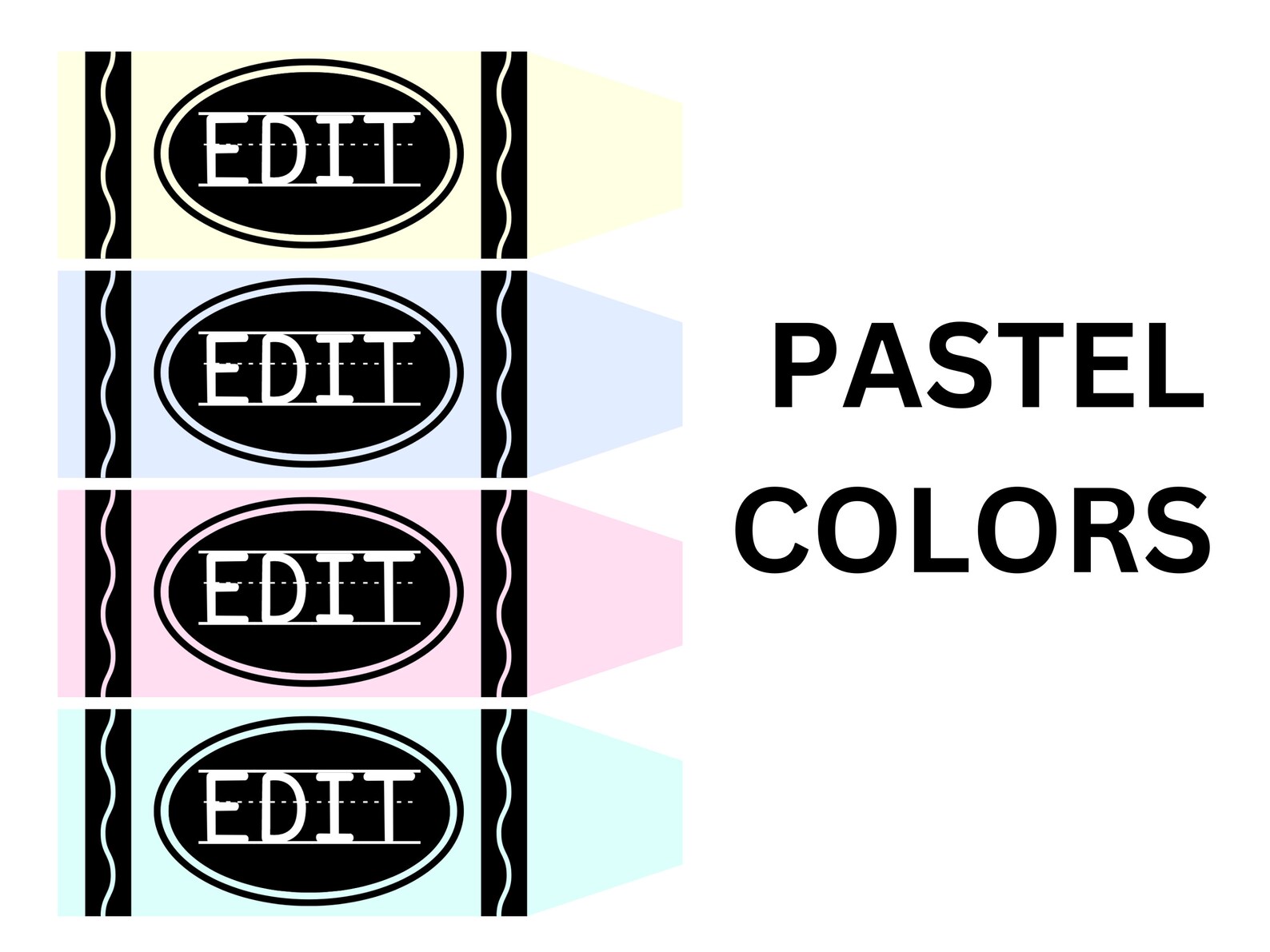 Crayon Name Tags, Crayon Desk Plate, Student Desk Plates, Printable ...