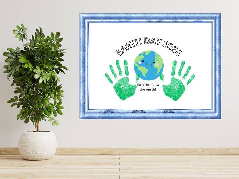 Earth Day Handprint Art, Handprint Earth Day Craft, Earth Day Keepsake ...