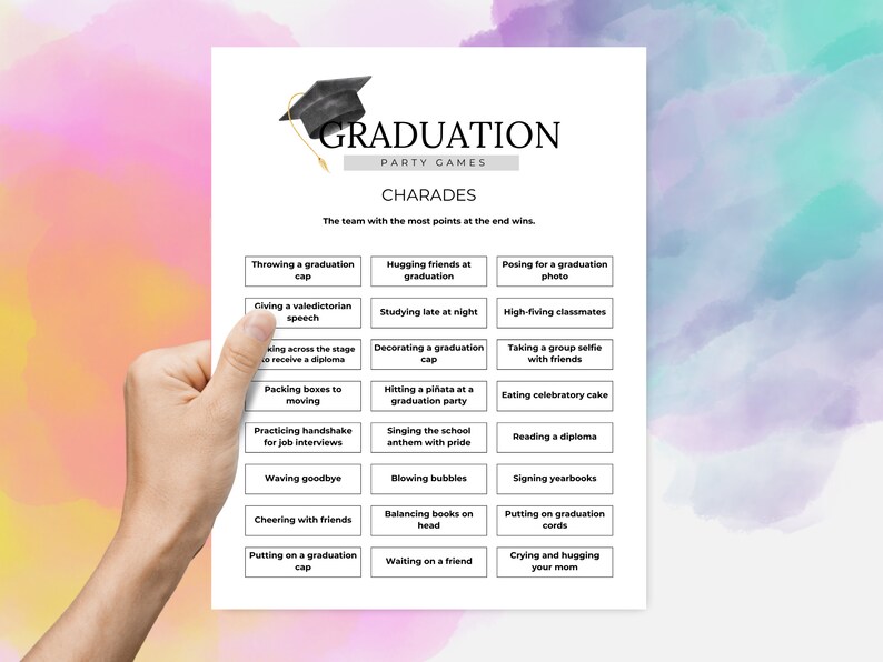 2024 Graduation Games, Graduation Games, Graduation Party Games ...