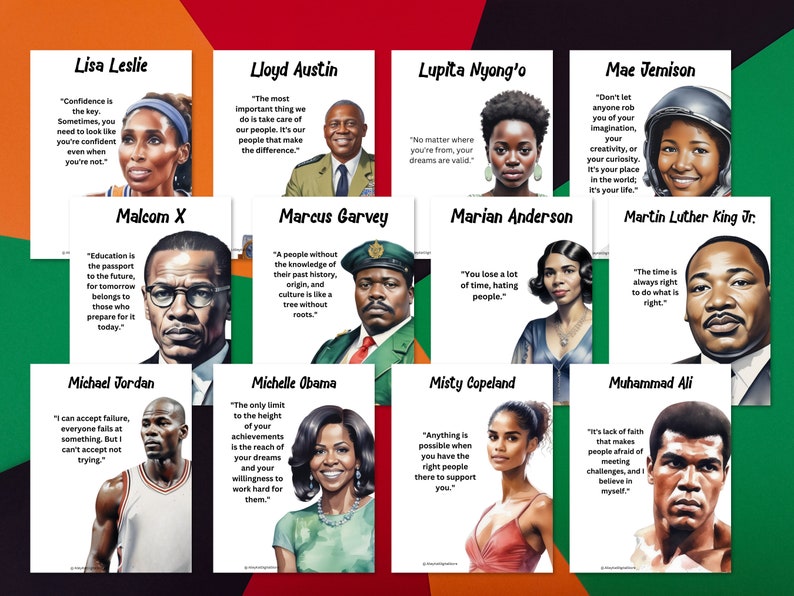 Black History Posters, Bulletin Board Display, Black History Decor ...