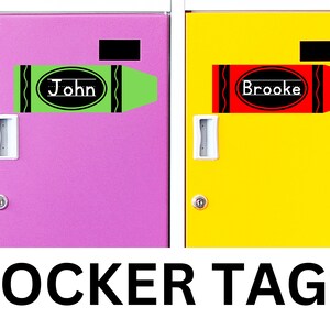 Crayon Name Tags, Crayon Desk Plate, Student Desk Plates, Printable ...