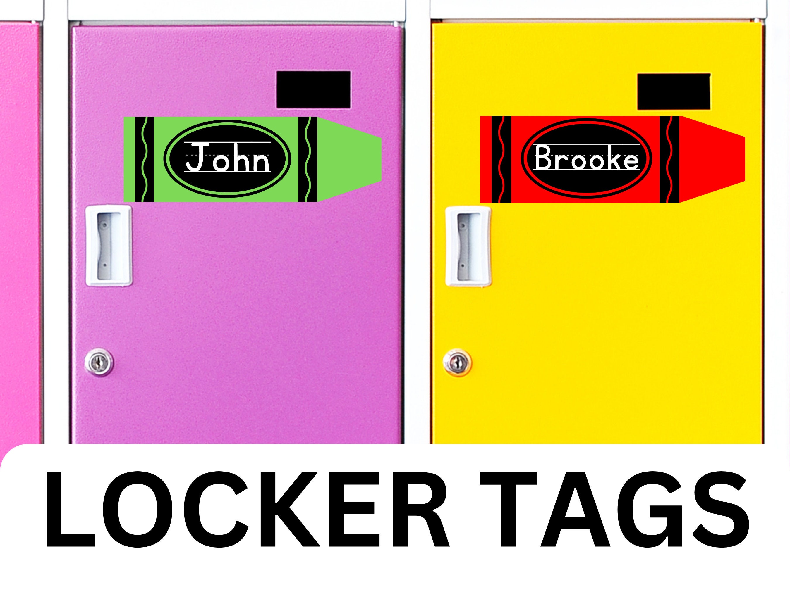 Crayon Name Tags, Crayon Desk Plate, Student Desk Plates, Printable ...