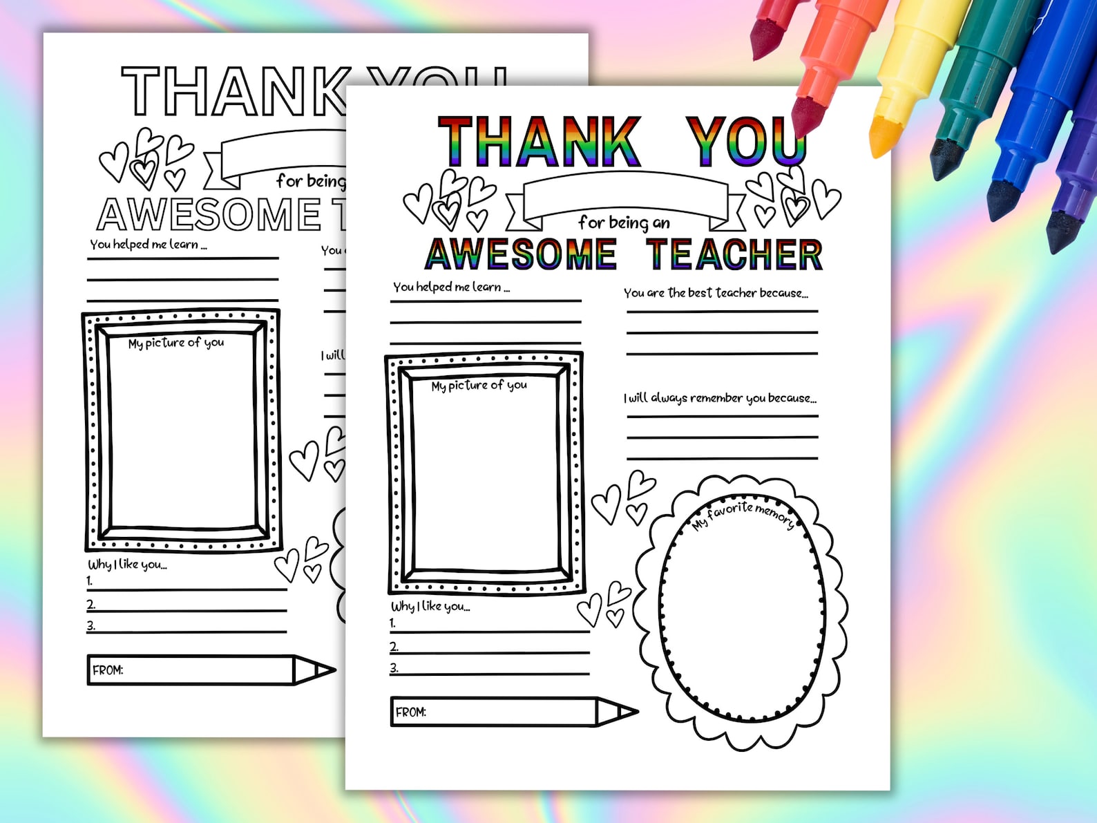 Teacher Appreciation Gift, Printable Teacher Appreciation Week Gift ...
