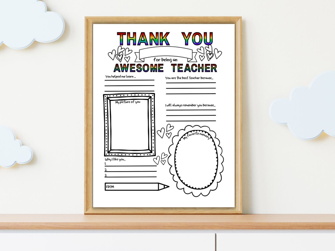 Teacher Appreciation Gift, Printable Teacher Appreciation Week Gift ...