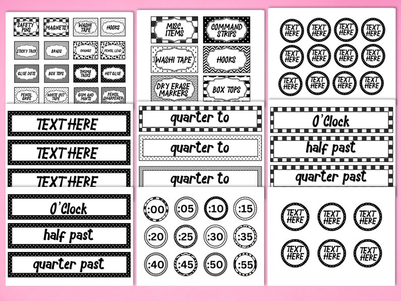 Black and White Classroom Decor Bundle, Black and White Classroom Theme ...