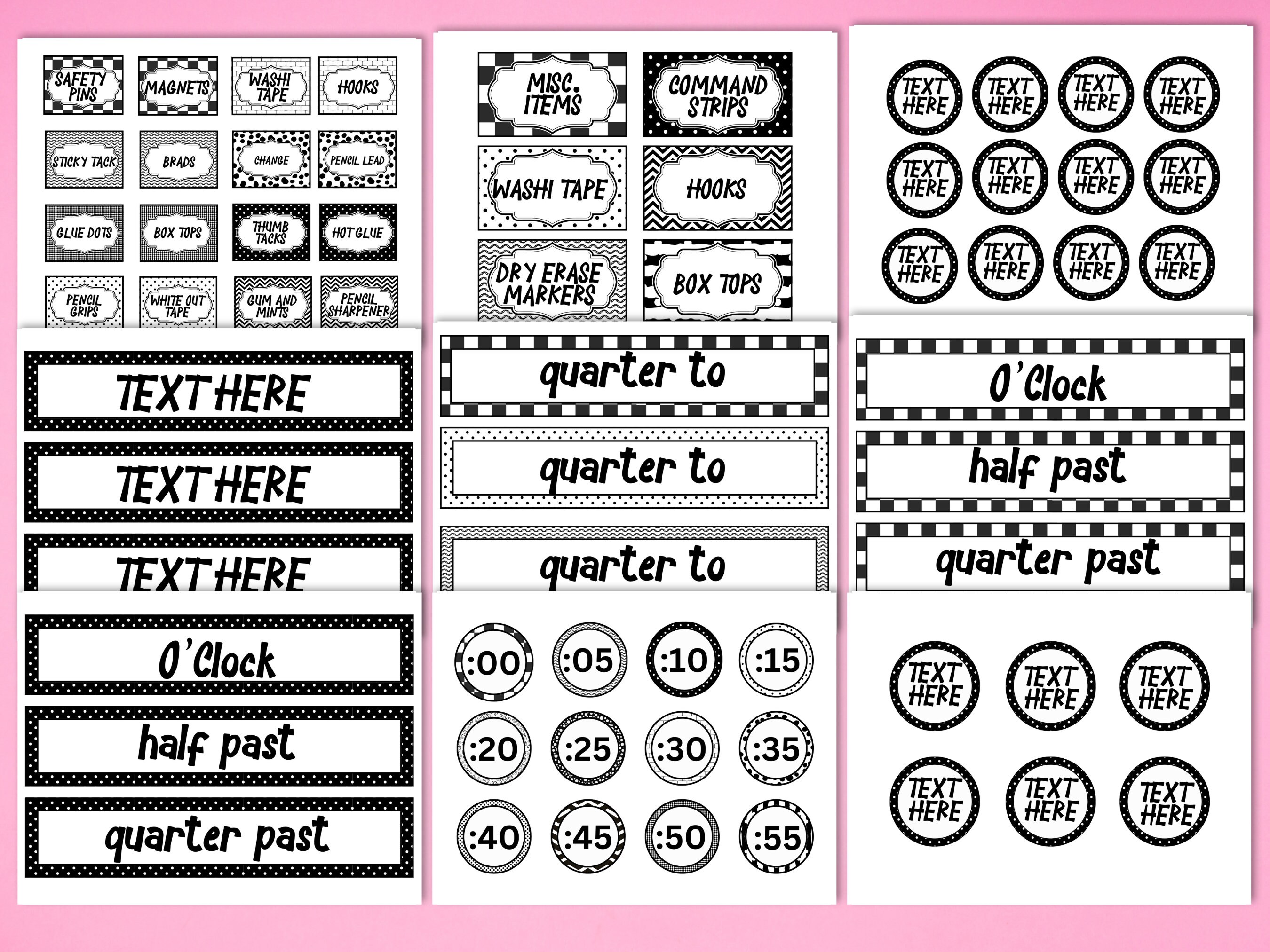 Black and White Classroom Decor Bundle, Black and White Classroom Theme ...