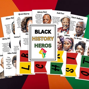 Black History Posters, Bulletin Board Display, Black History Decor ...