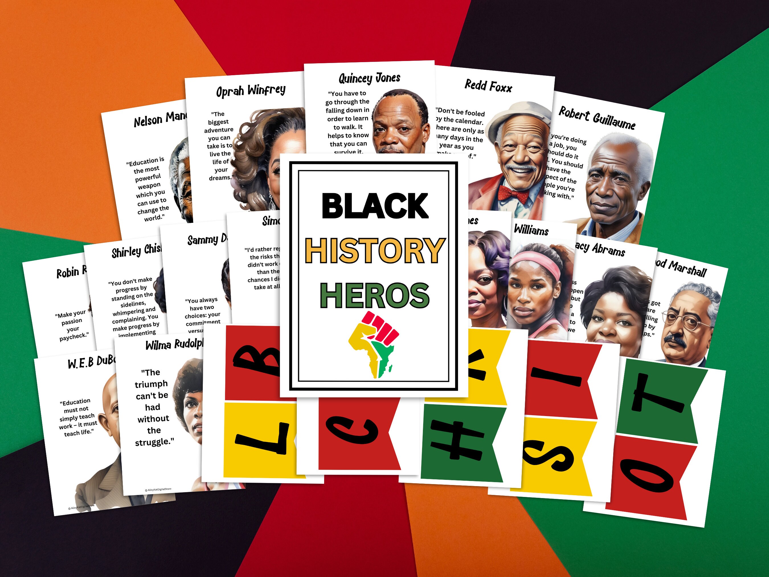 Black History Posters, Bulletin Board Display, Black History Decor ...