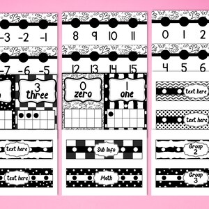 Black and White Classroom Decor Bundle, Black and White Classroom Theme ...