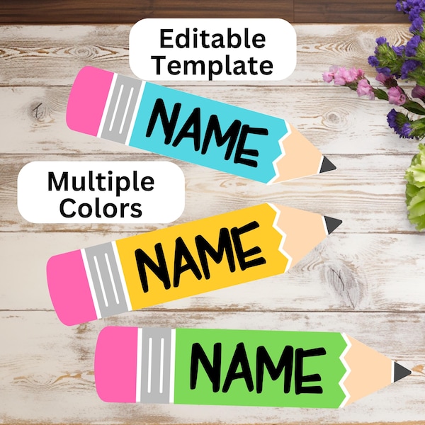 Cubby Name Tags - Etsy
