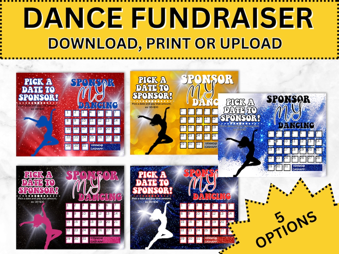 Pick a Date to Donate Printable, Dance Fundraiser, Dance Team Sports ...
