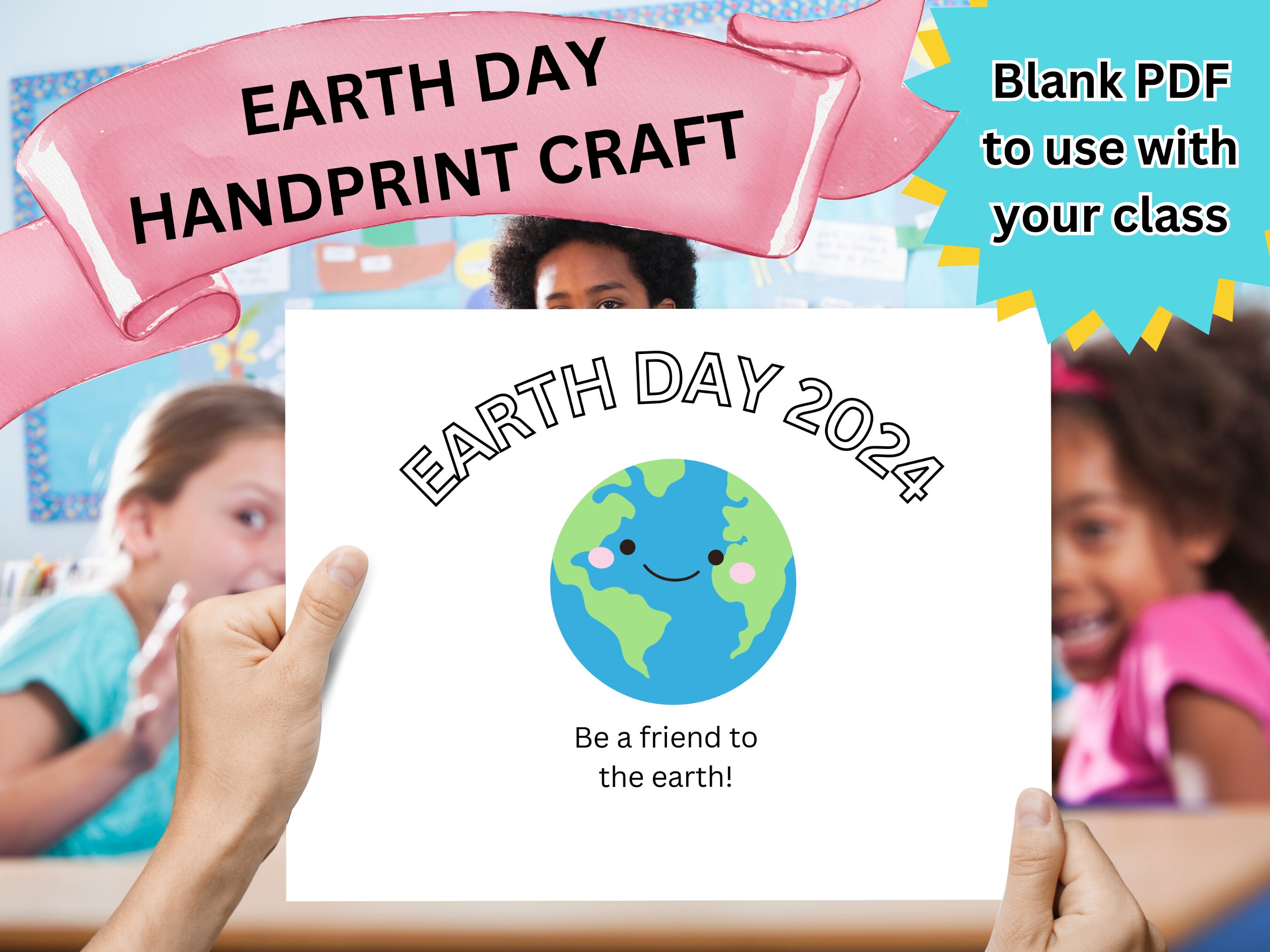 Earth Day Handprint Art, Handprint Earth Day Craft, Earth Day Keepsake ...