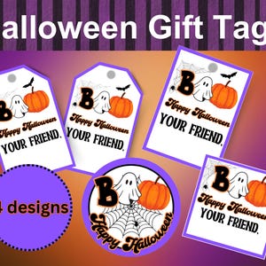 Halloween Favor Tag, Boo Gift Tags, Trick or Treat Favor Tag, Treat ...