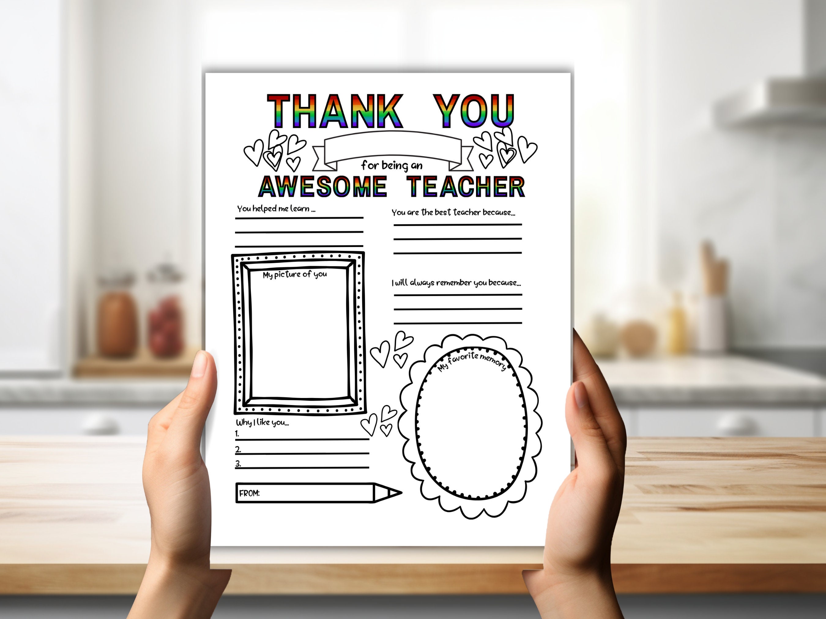Teacher Appreciation Gift, Printable Teacher Appreciation Week Gift ...