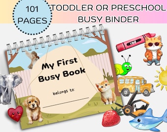 Busy Book, Boys, Learning is Fun, US, Toddler Learning Binder ...