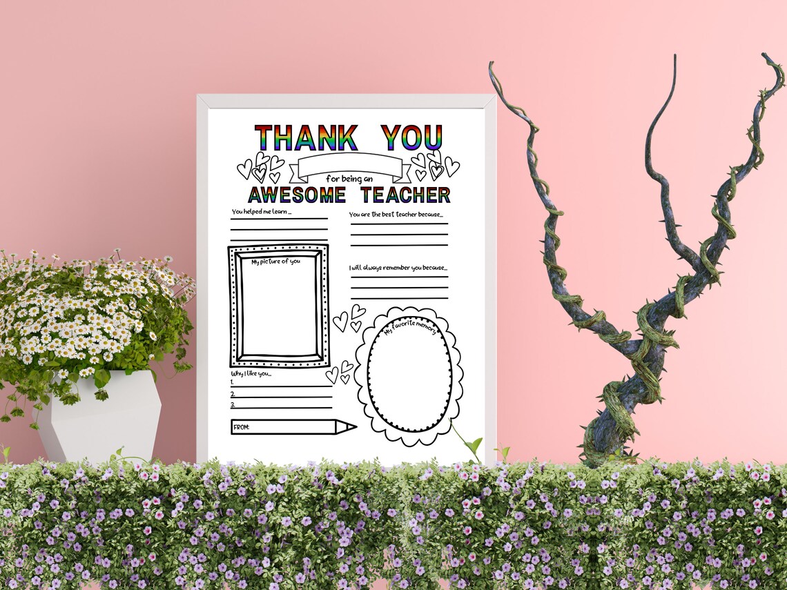 Teacher Appreciation Gift, Printable Teacher Appreciation Week Gift ...