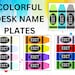 Crayon Name Tags, Crayon Desk Plate, Student Desk Plates, Printable ...